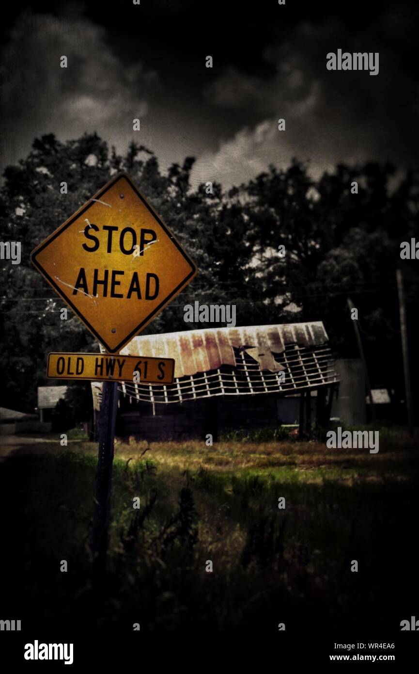 Ruined Road Sign High Resolution Stock Photography and Images - Alamy