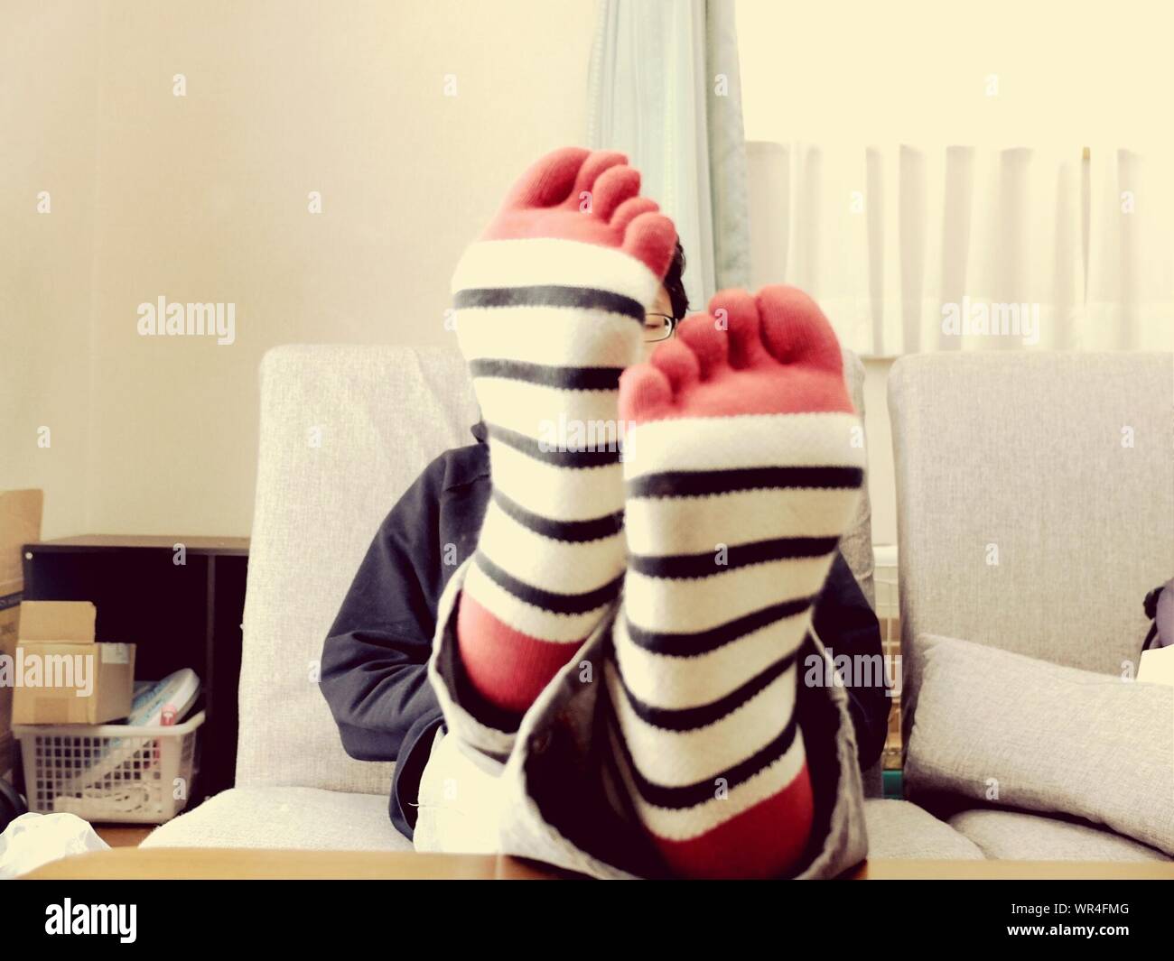 Woman Wearing White Socks Stock Photos & Woman Wearing White Socks ...