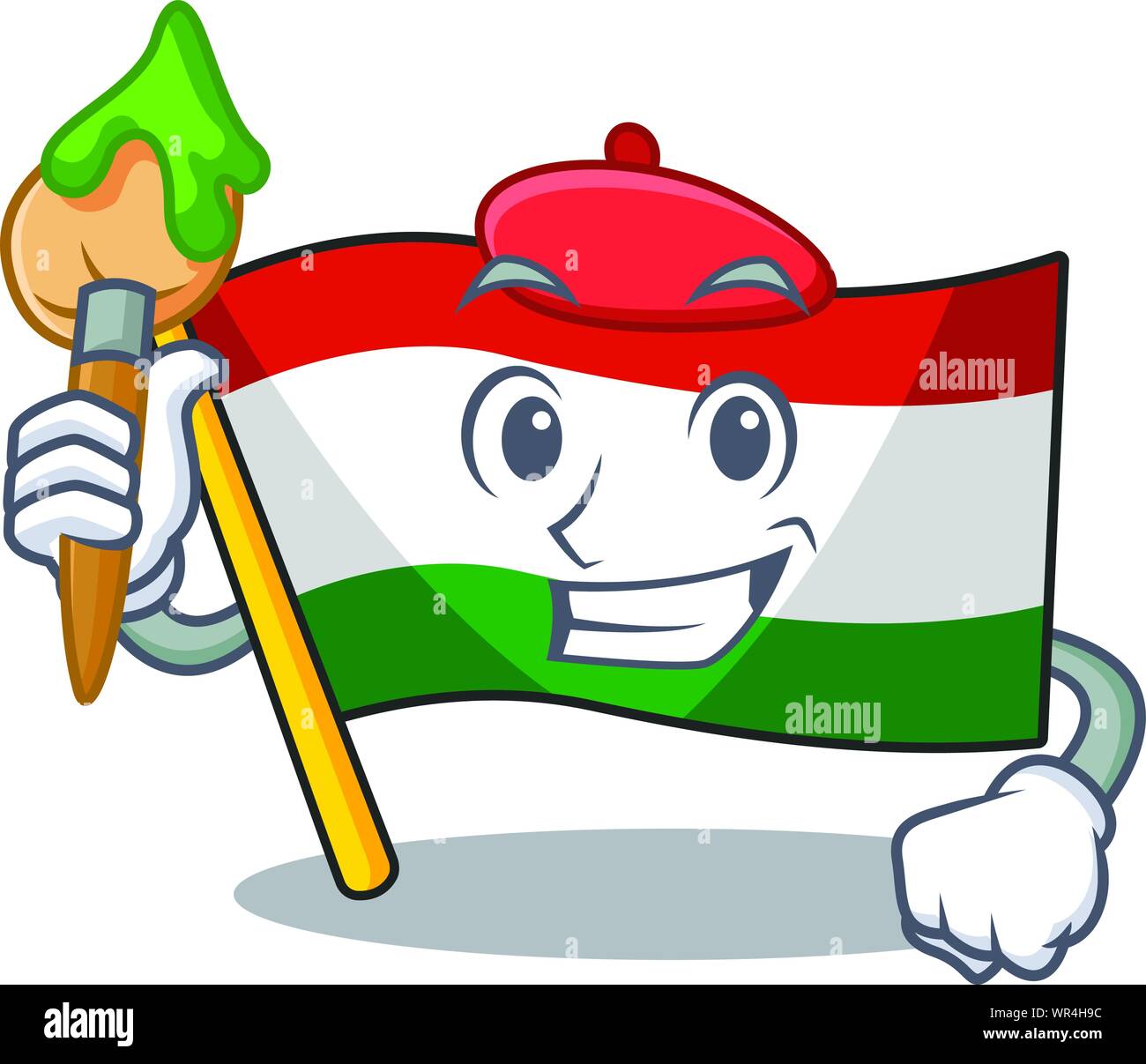 Artist flag hungary mascot shaped on cartoon Stock Vector Image & Art ...