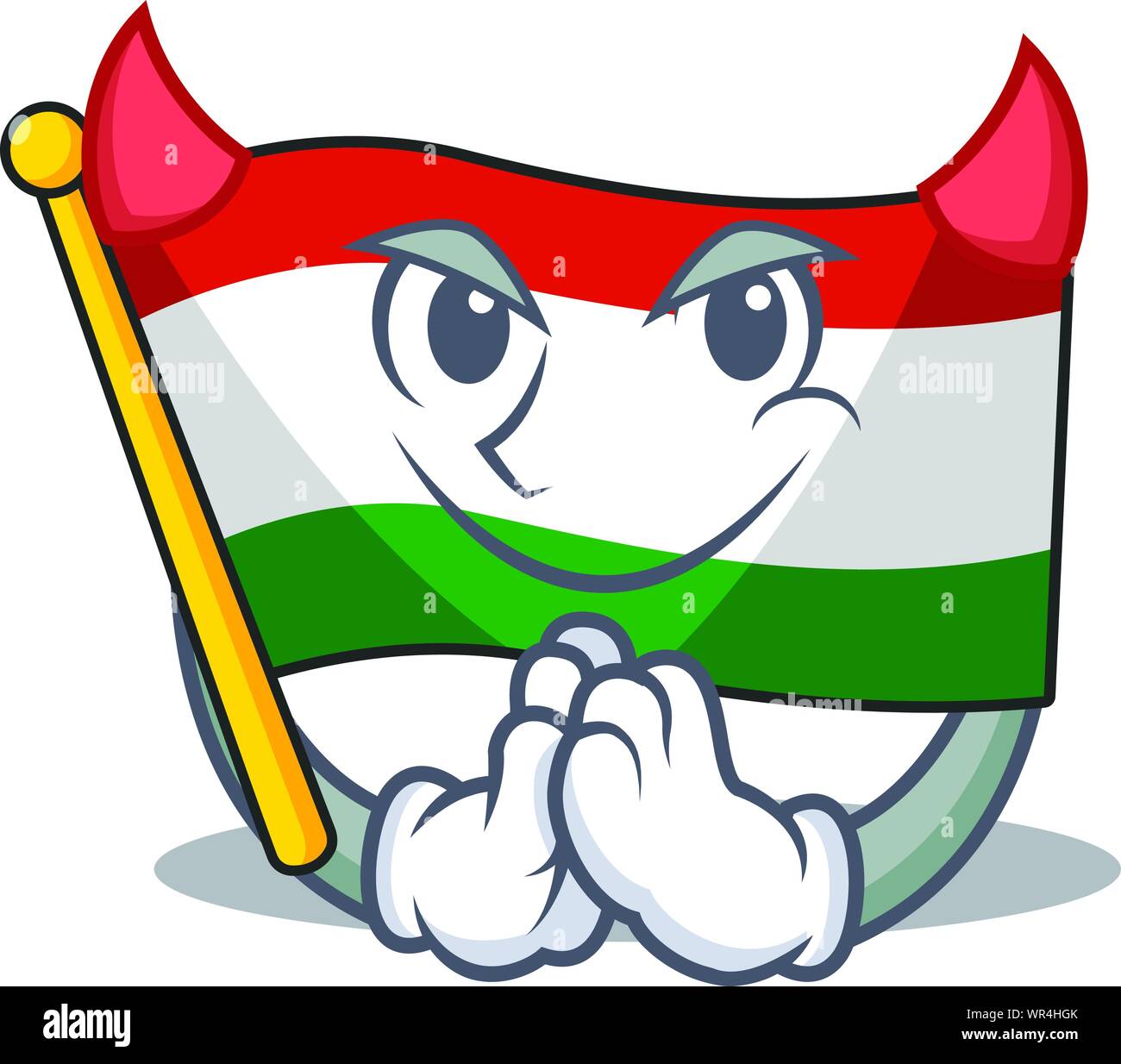 Devil flag hungary isolated with the cartoon Stock Vector Image & Art ...
