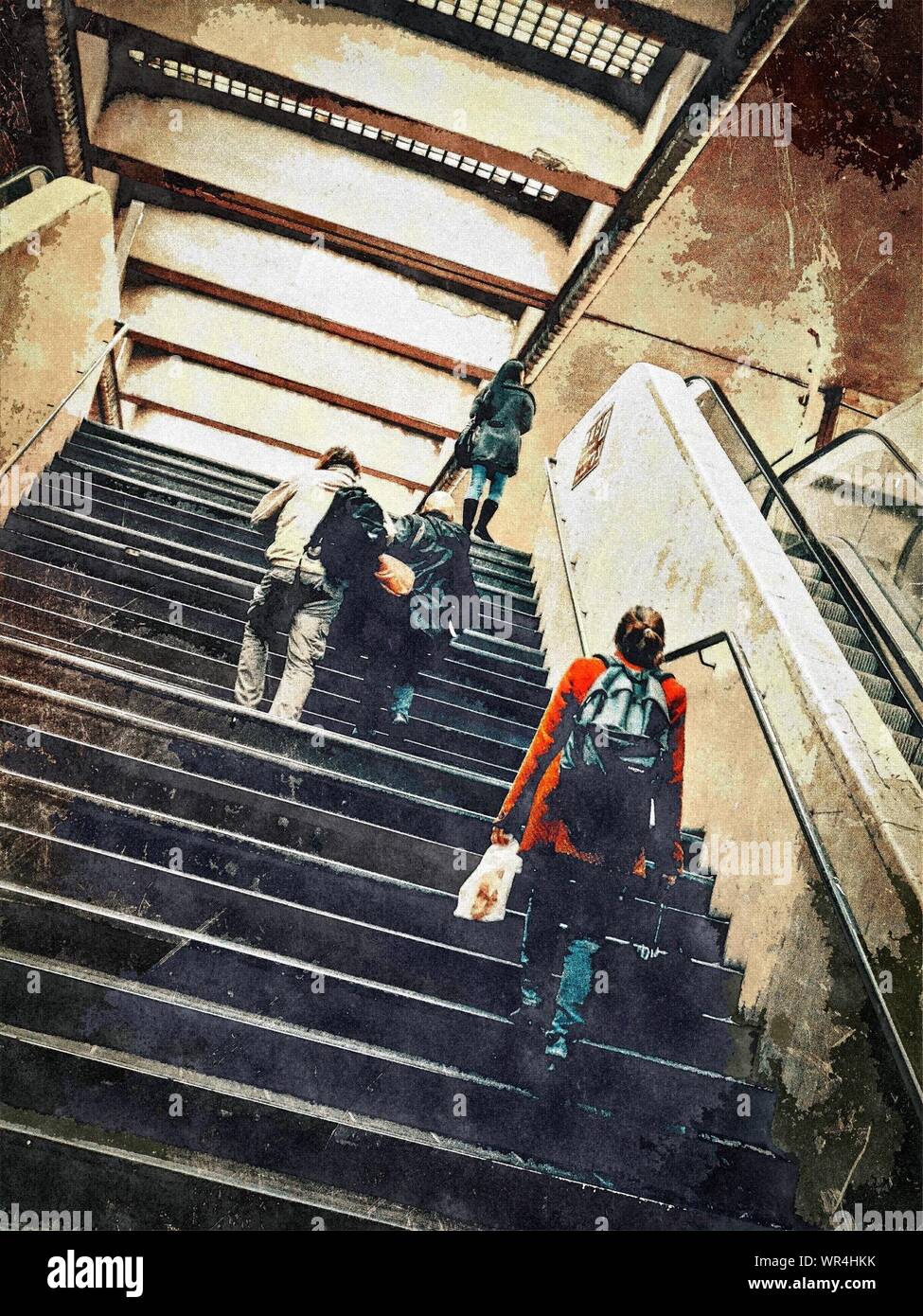 People Climbing Stairs High Resolution Stock Photography and Images - Alamy