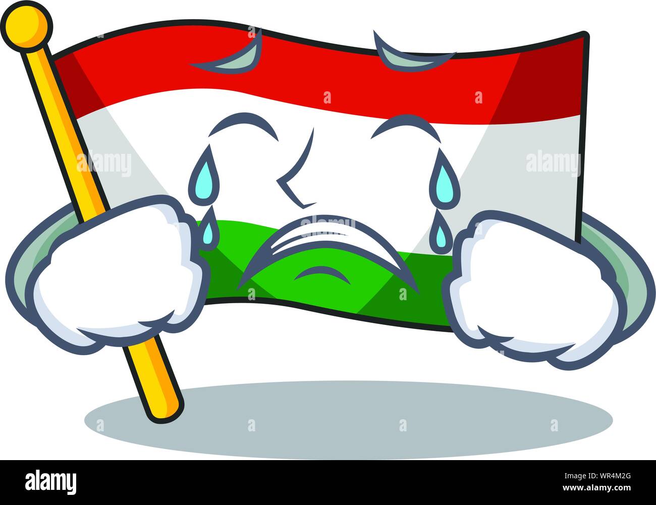 Crying flag hungary isolated with the cartoon Stock Vector Image & Art ...
