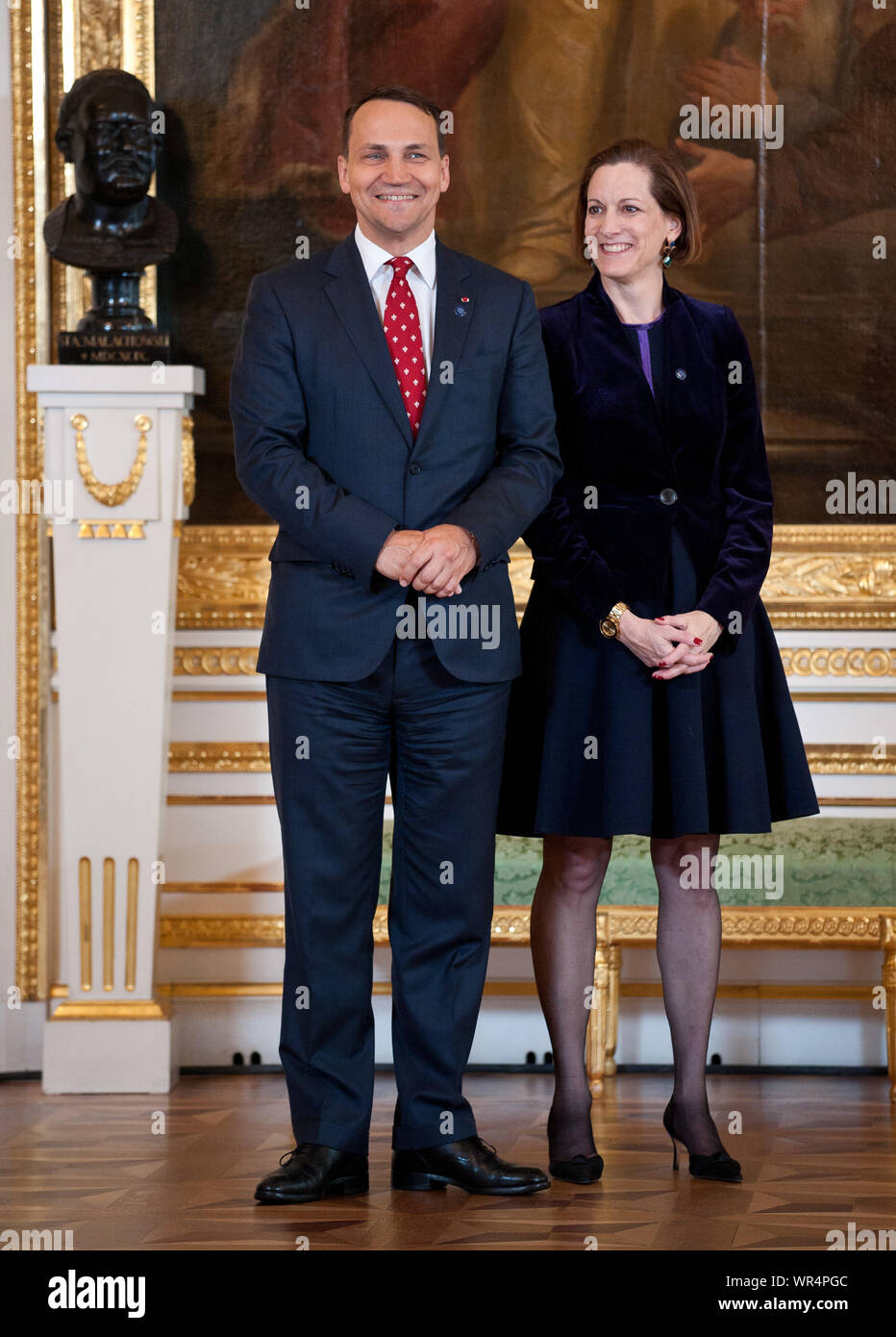 3. 06. 2014 Warsaw, Poland. Pictured: Radoslaw Sikorski and his wife ...