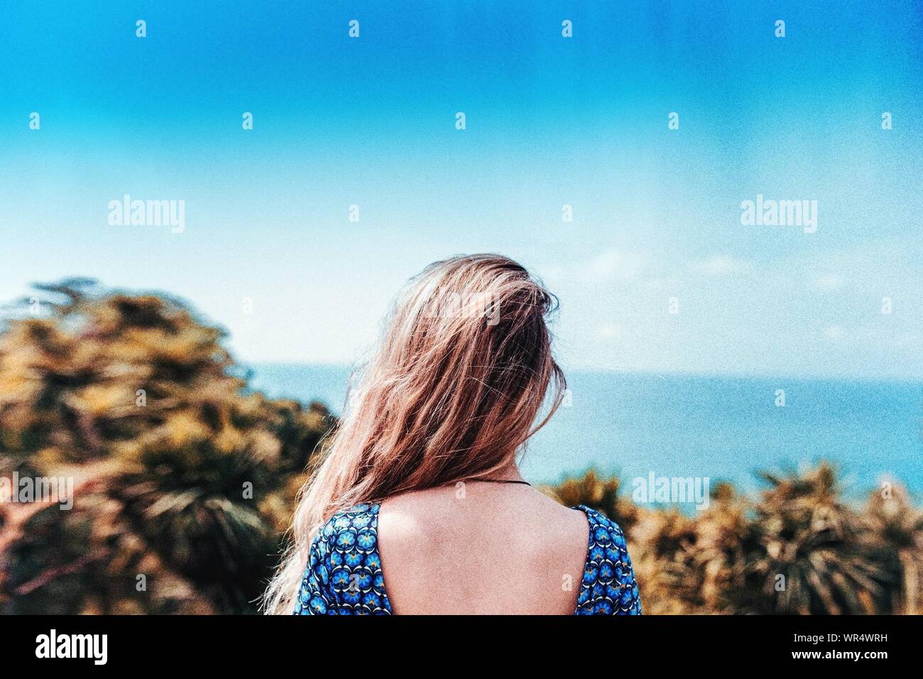 Woman looking at the horizon hi-res stock photography and images - Alamy