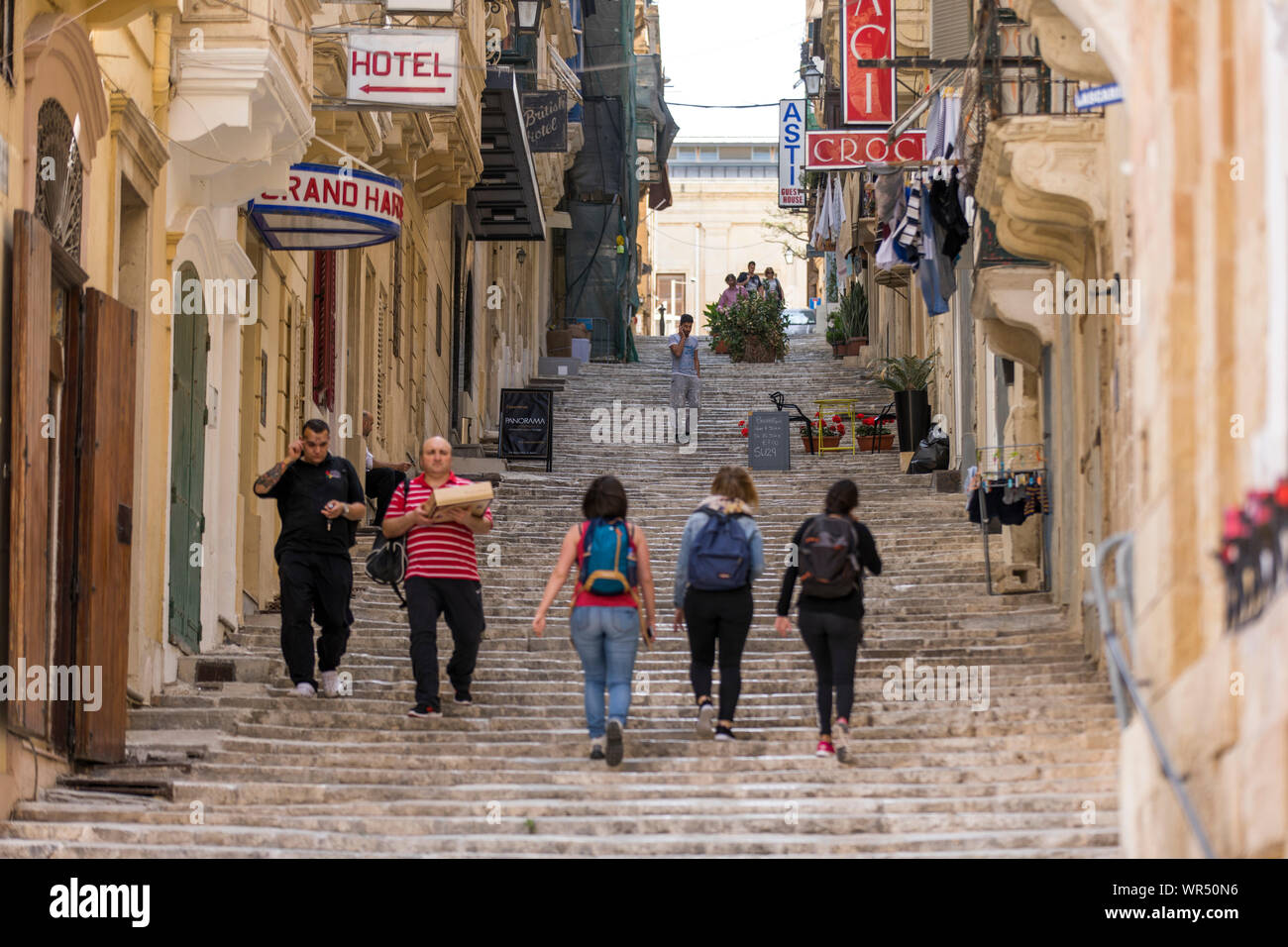 Old town of valetta hi-res stock photography and images - Alamy
