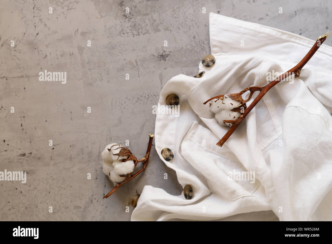 natural organic clothing from with twigs of cotton Stock Photo - Alamy