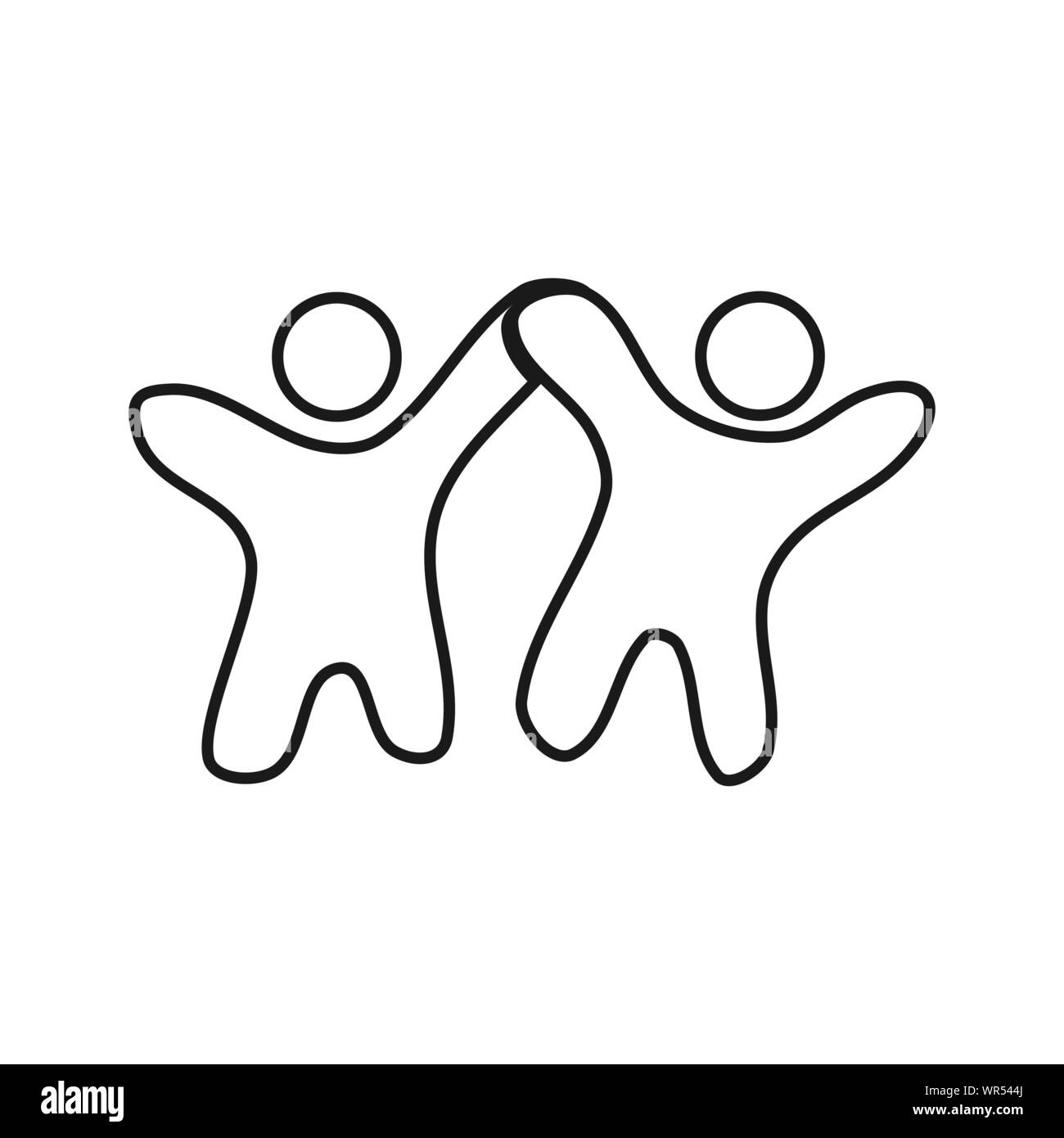 People Commitment Teamwork Together Outline Logo Vector Stock Vector Image & Art - Alamy