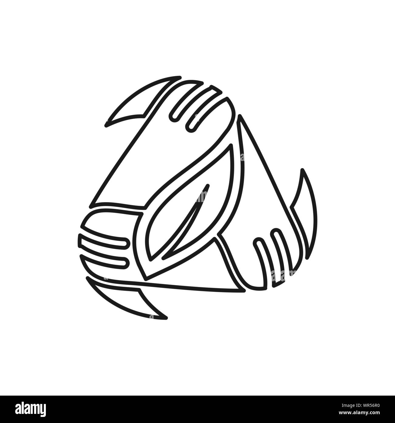West Coast Hand Sign Outline