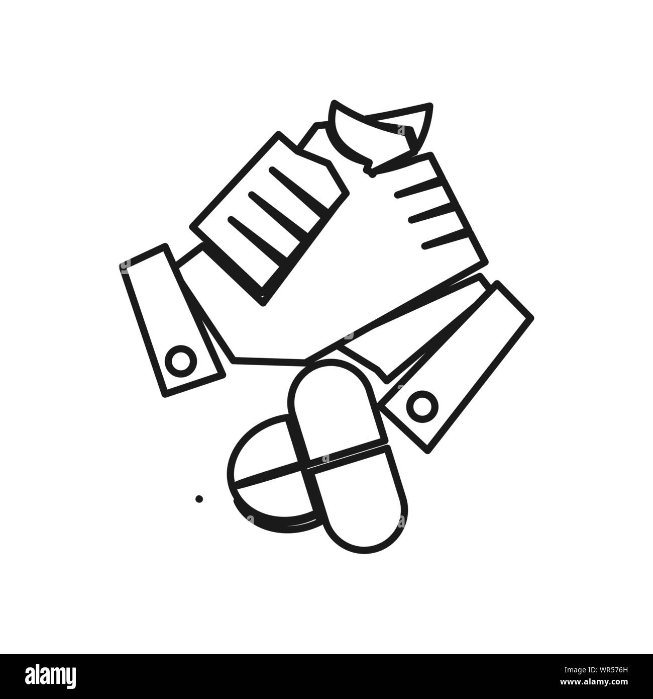 Drug Medicine Commitment Teamwork Together Outline Logo Stock Vector ...