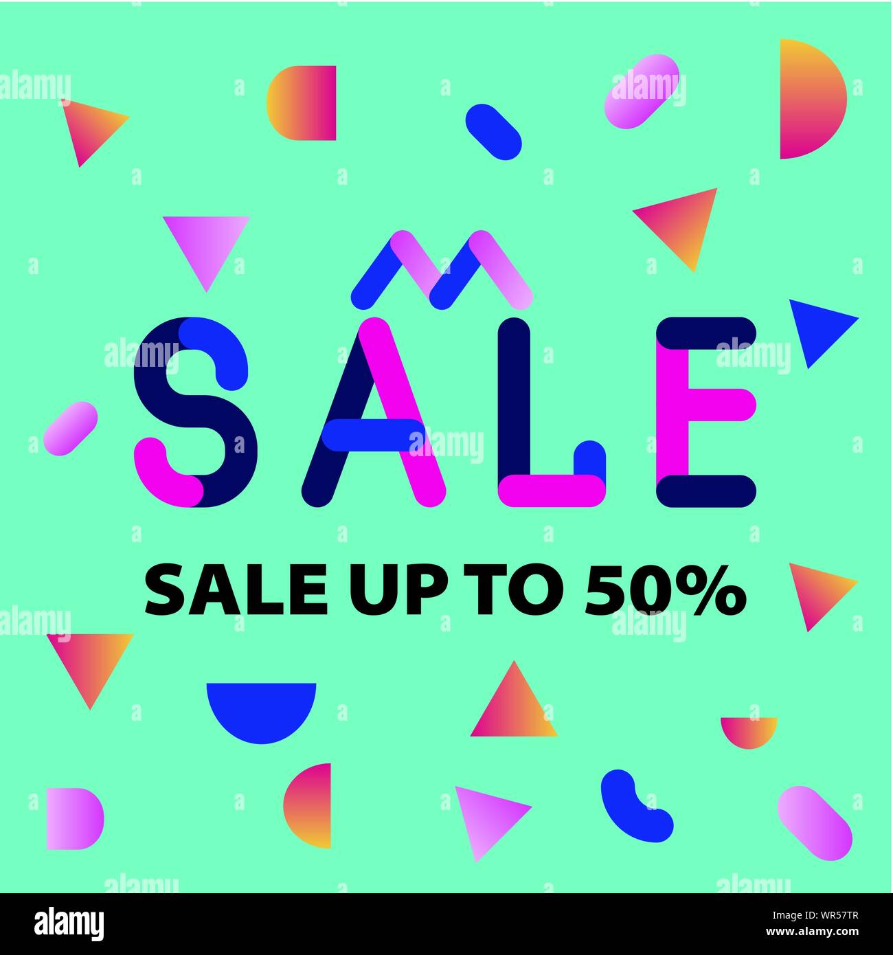 Abstract trendy illustration background media sale post, placard,flat ...