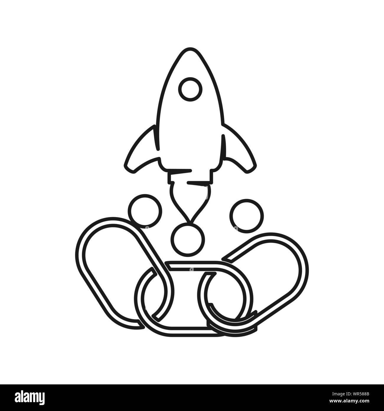 rocket speed people Commitment Teamwork Together Outline Logo Stock Vector Image & Art - Alamy