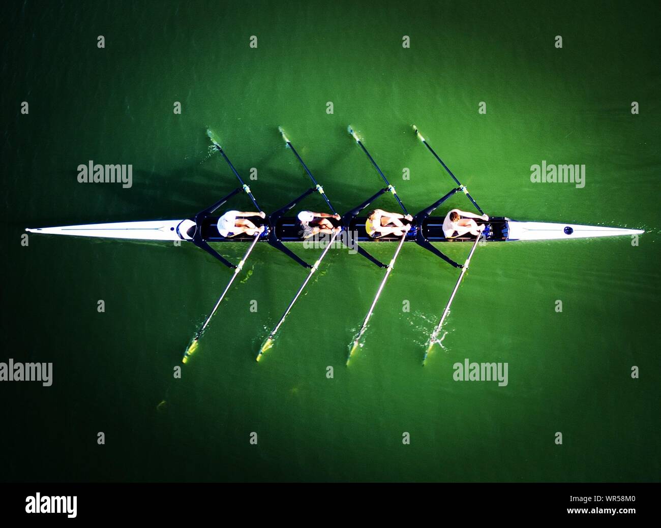 Rowboat teamwork hi-res stock photography and images - Alamy