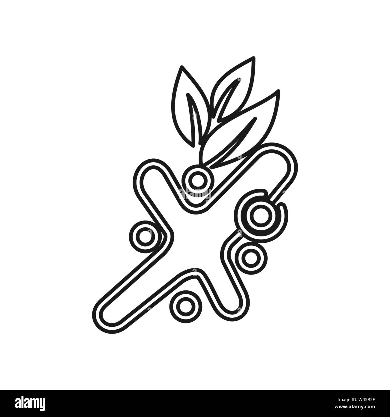 farm leaf Commitment Teamwork Together Outline Logo Stock Vector Image & Art - Alamy