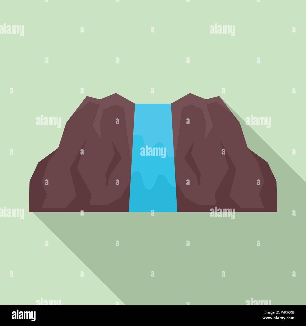 Tropical cascade icon. Flat illustration of tropical cascade vector ...