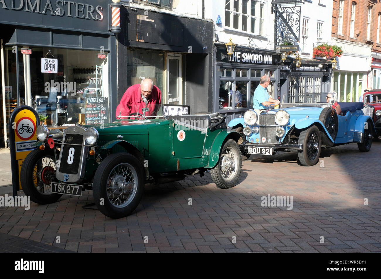 Classic motor cars on show in the streets of Gloucester city for a ...