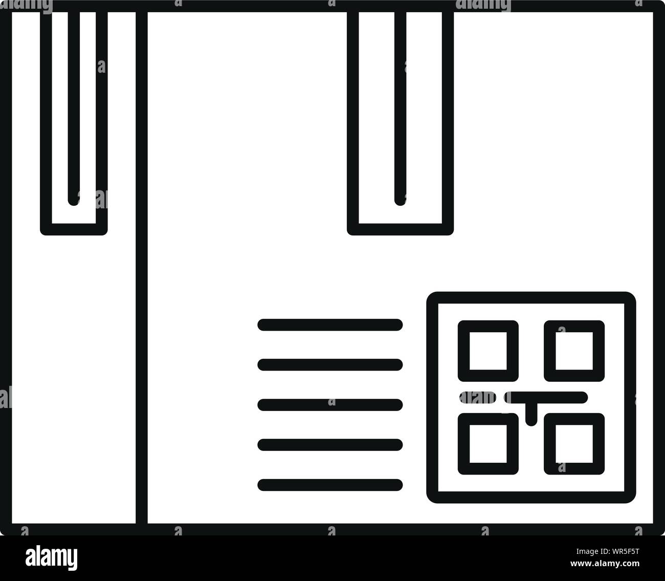 Parcel qr code icon. Outline parcel qr code vector icon for web design ... Parcel qr code icon. Outline parcel qr code vector icon for web design ...