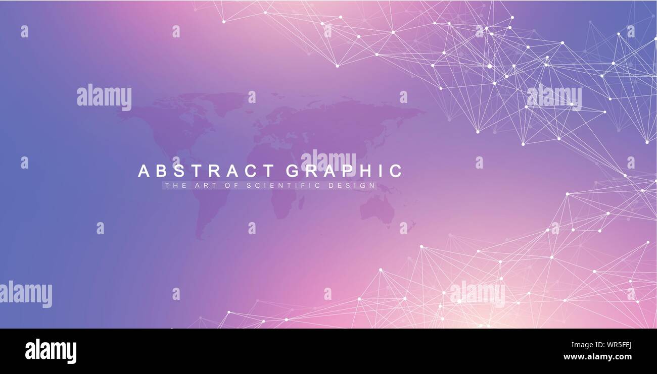 Big data visualization. Geometric abstract background visual ...