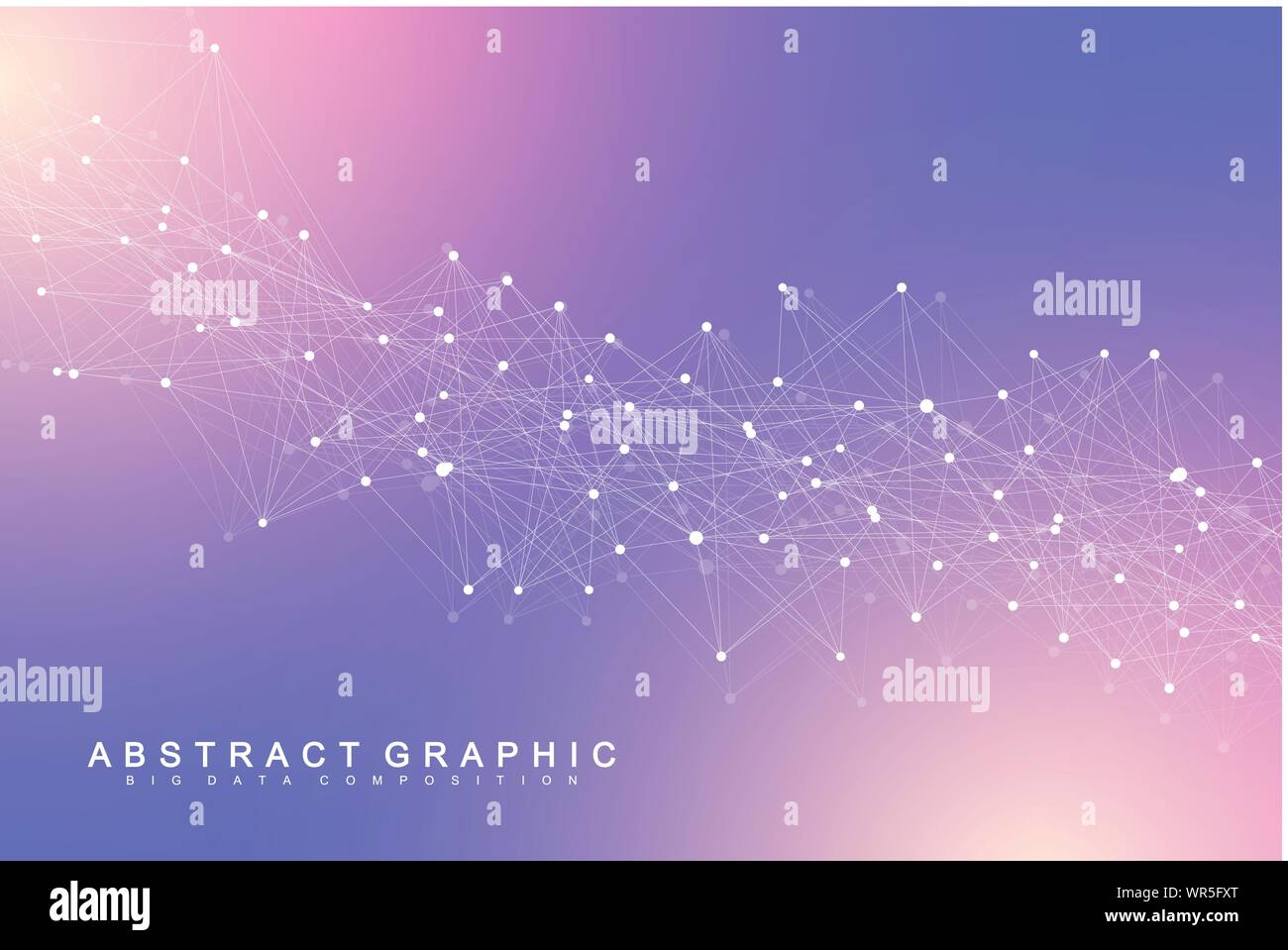 Big data visualization. Geometric abstract background visual ...