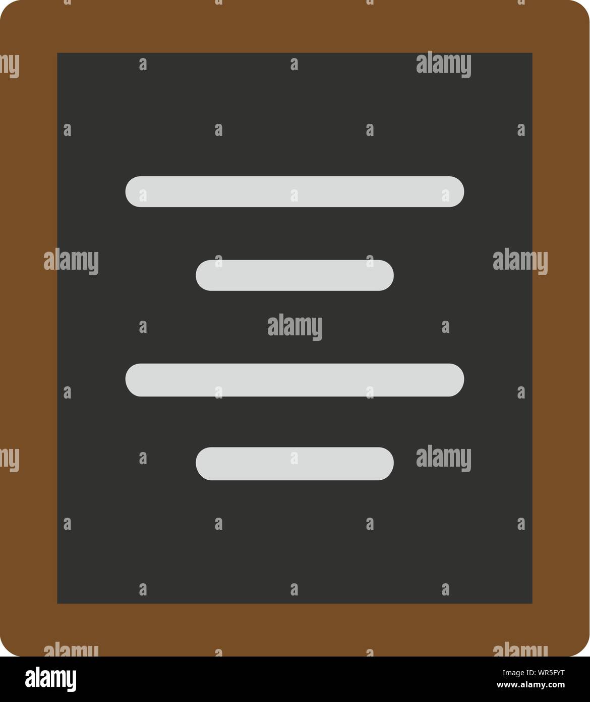 Menu chalk icon. Flat illustration of menu chalk vector icon for web ...