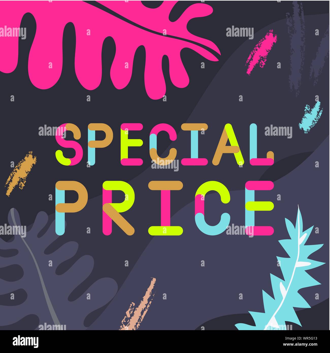 Abstract trendy illustration background media sale post, placard,flat ...