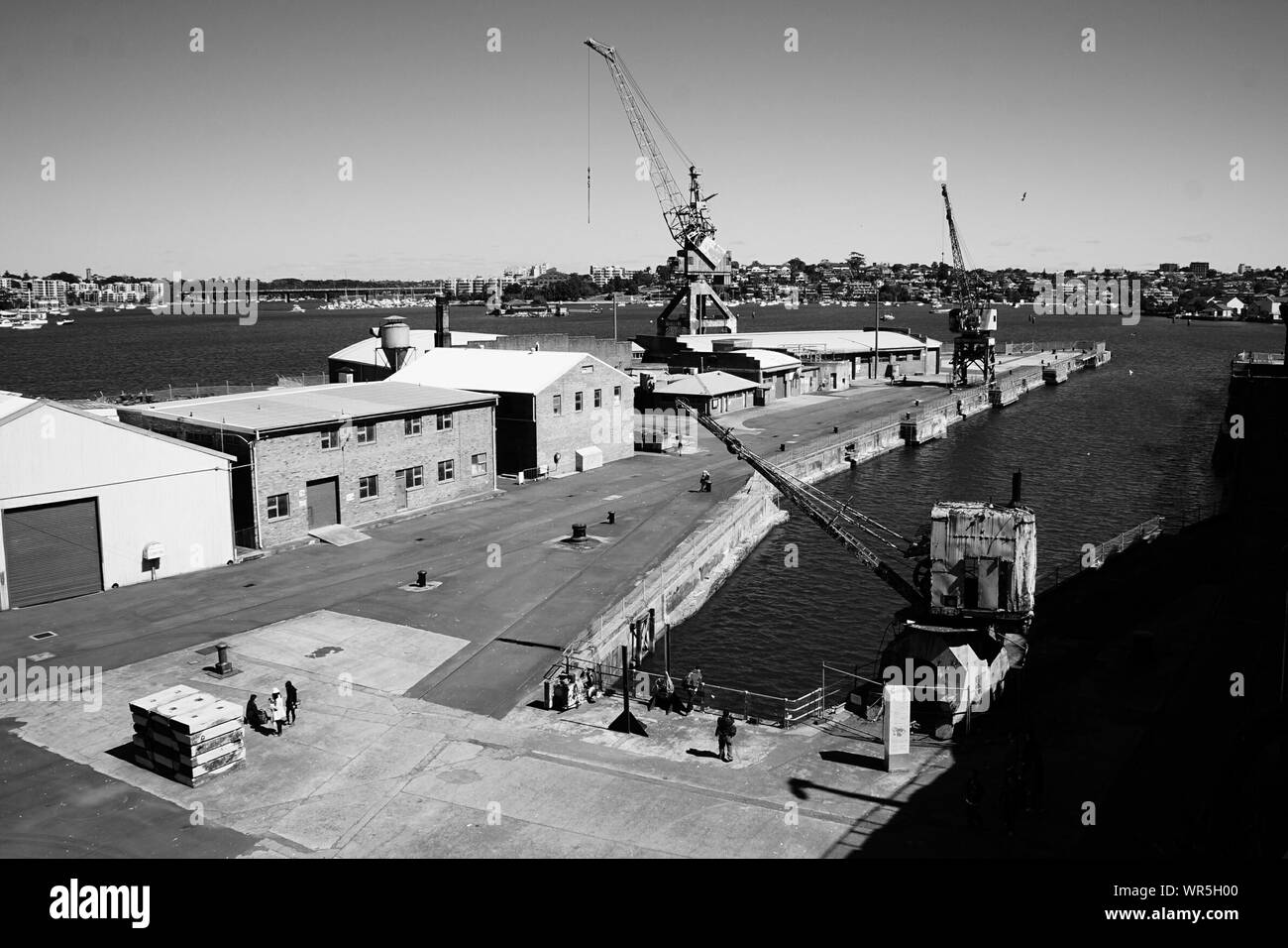 Architecture dock waterfront Black and White Stock Photos & Images - Alamy