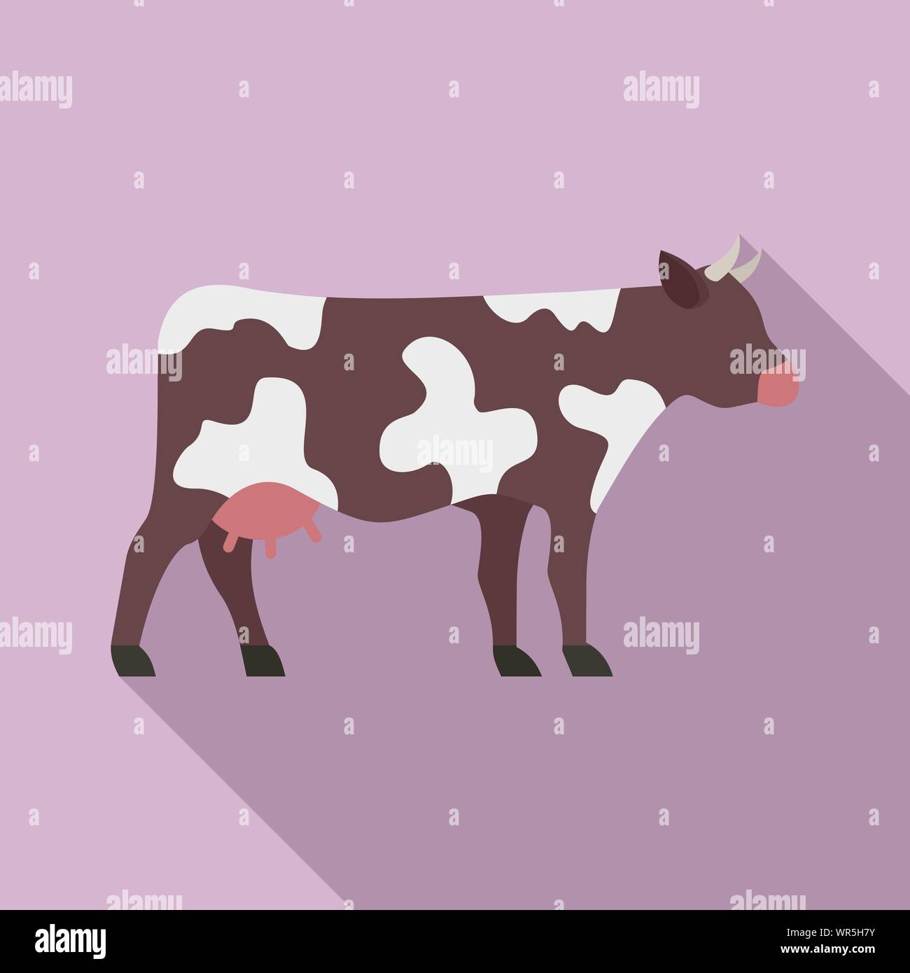 Cow icon. Flat illustration of cow vector icon for web design Stock ...