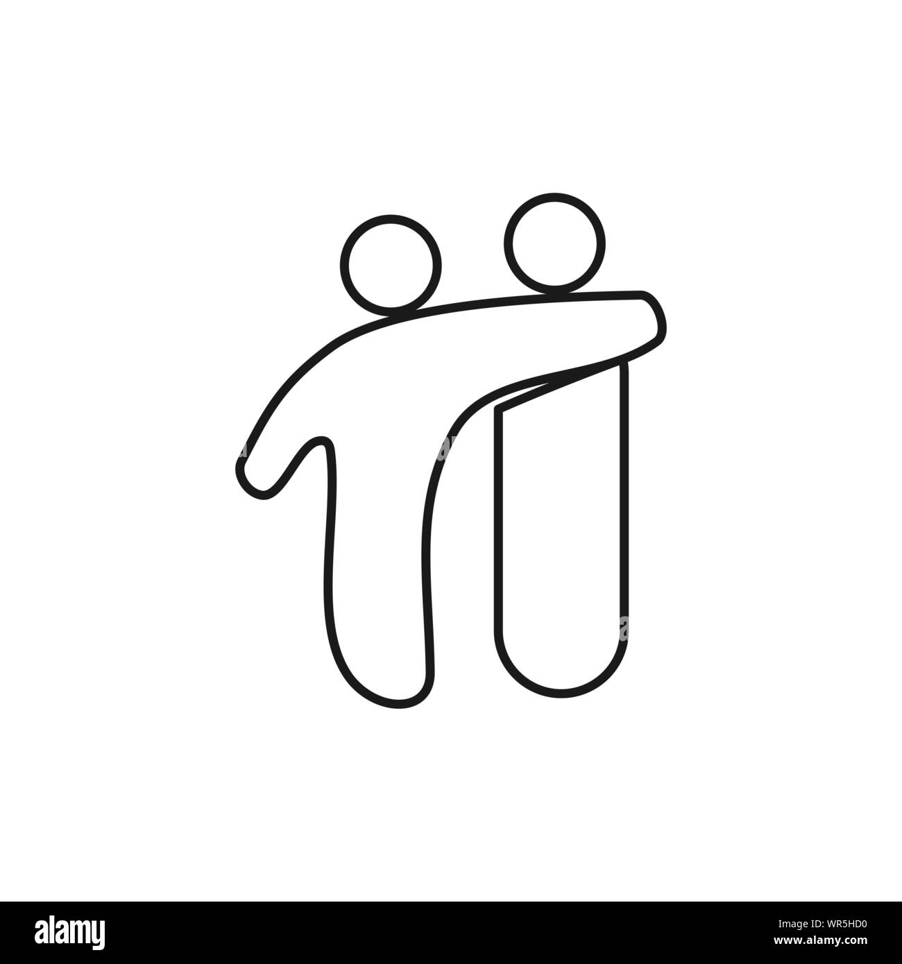 Friendship People Commitment Teamwork Together Outline Logo Stock ...