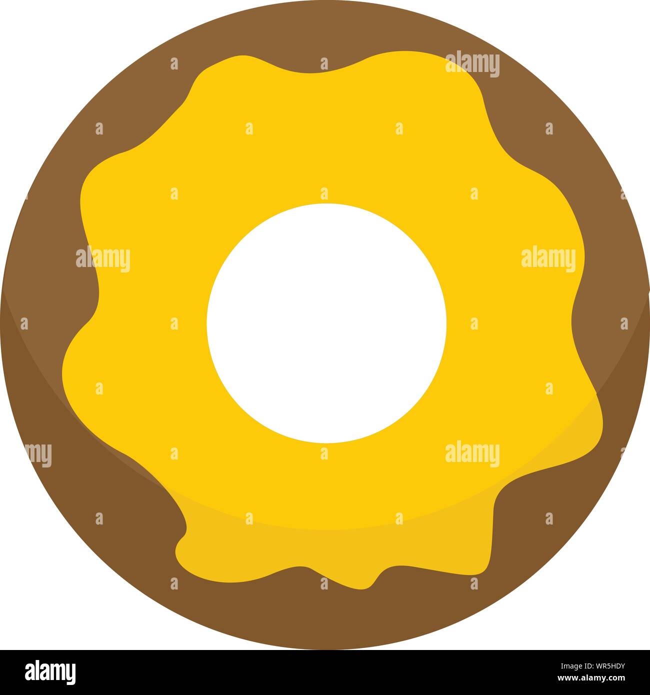 Vanilla donut icon. Flat illustration of vanilla donut vector icon for ...