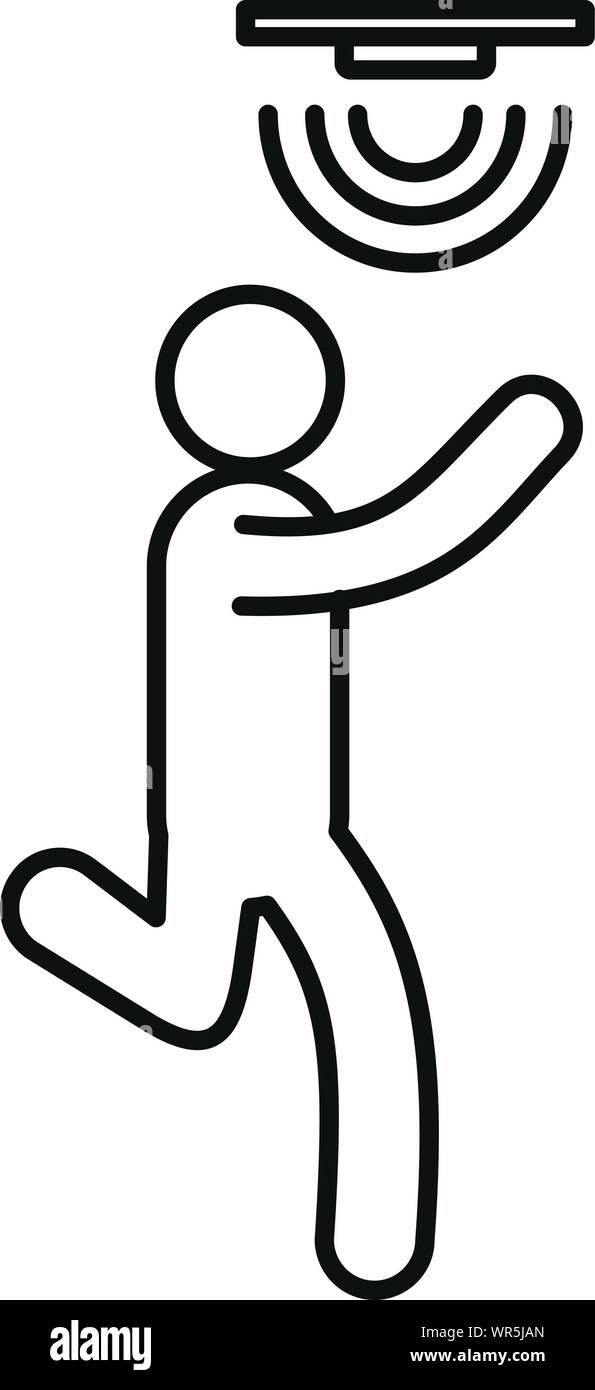 Motion sensor icon. Outline motion sensor vector icon for web design ...