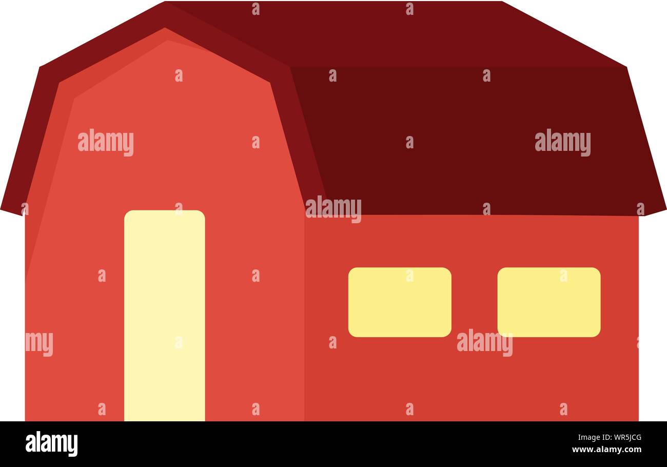 Farm barn icon. Flat illustration of farm barn vector icon for web ...