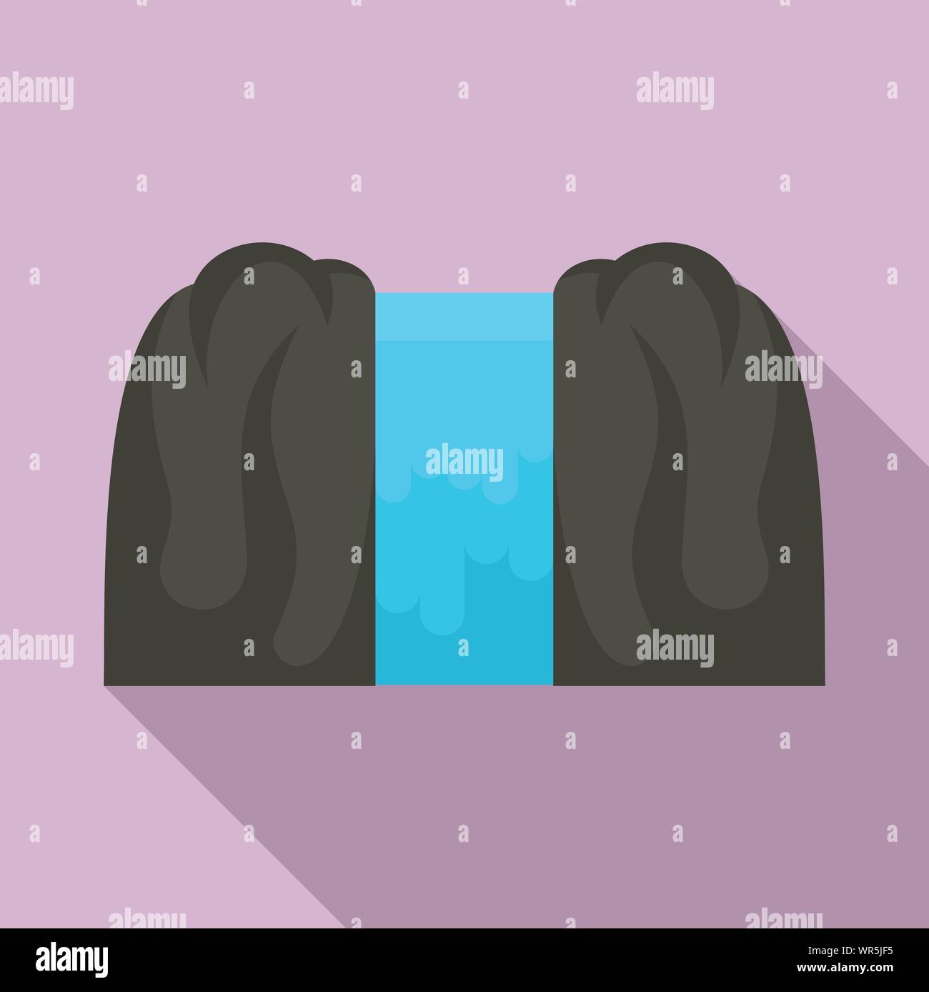 Jungle cascade icon. Flat illustration of jungle cascade vector icon ...