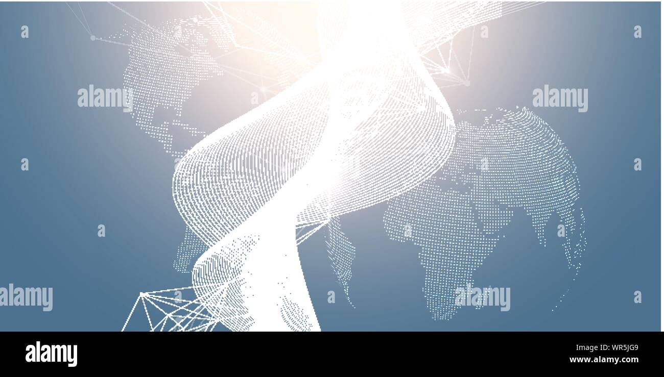 Big data visualization. Geometric abstract background visual ...