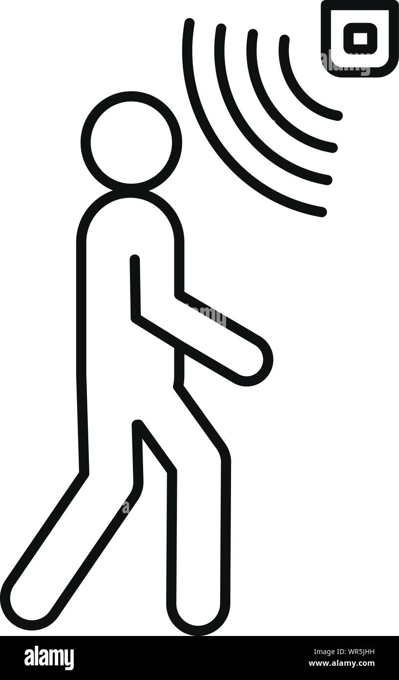 People Motion Sensor Icon Outline People Motion Sensor Vector Icon For Web Design Isolated On