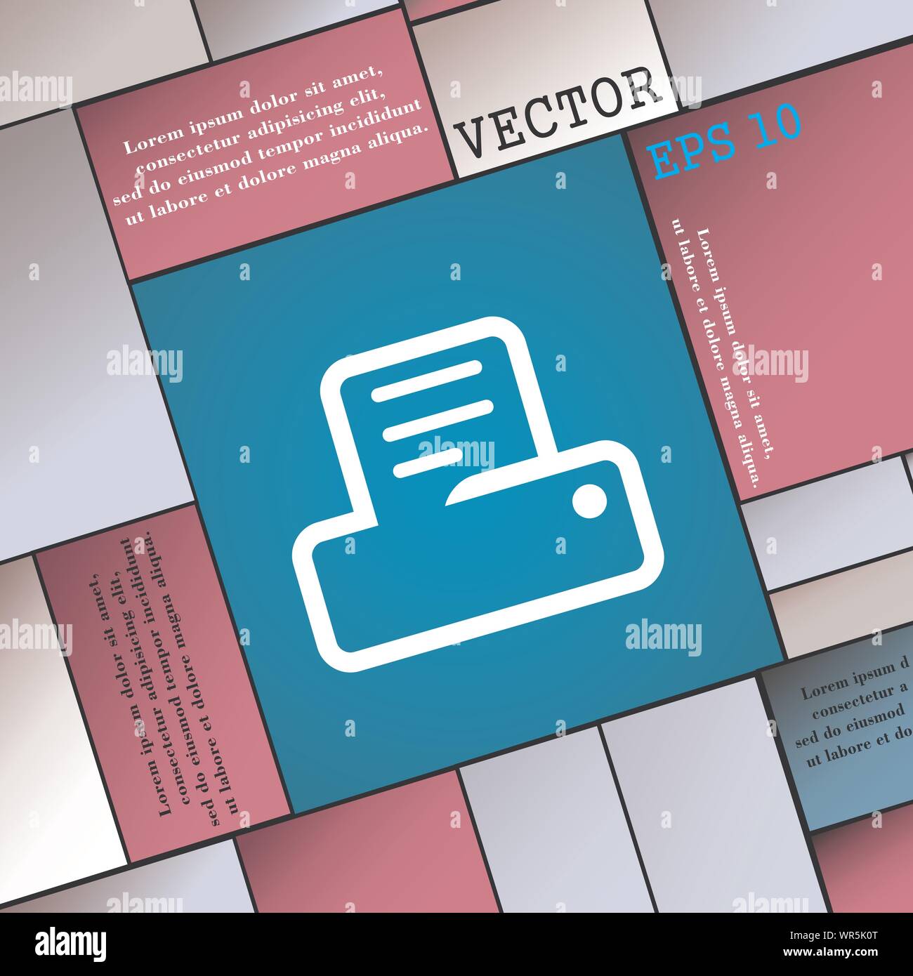 Printing icon sign. Modern flat style for your design. Vector Stock ...