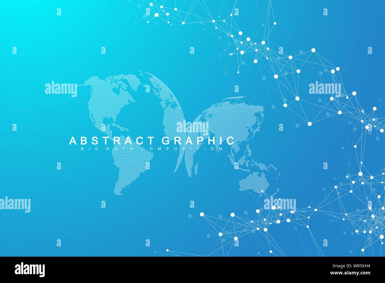 Big Data Visualization Geometric Abstract Background Visual Information Complexity Futuristic