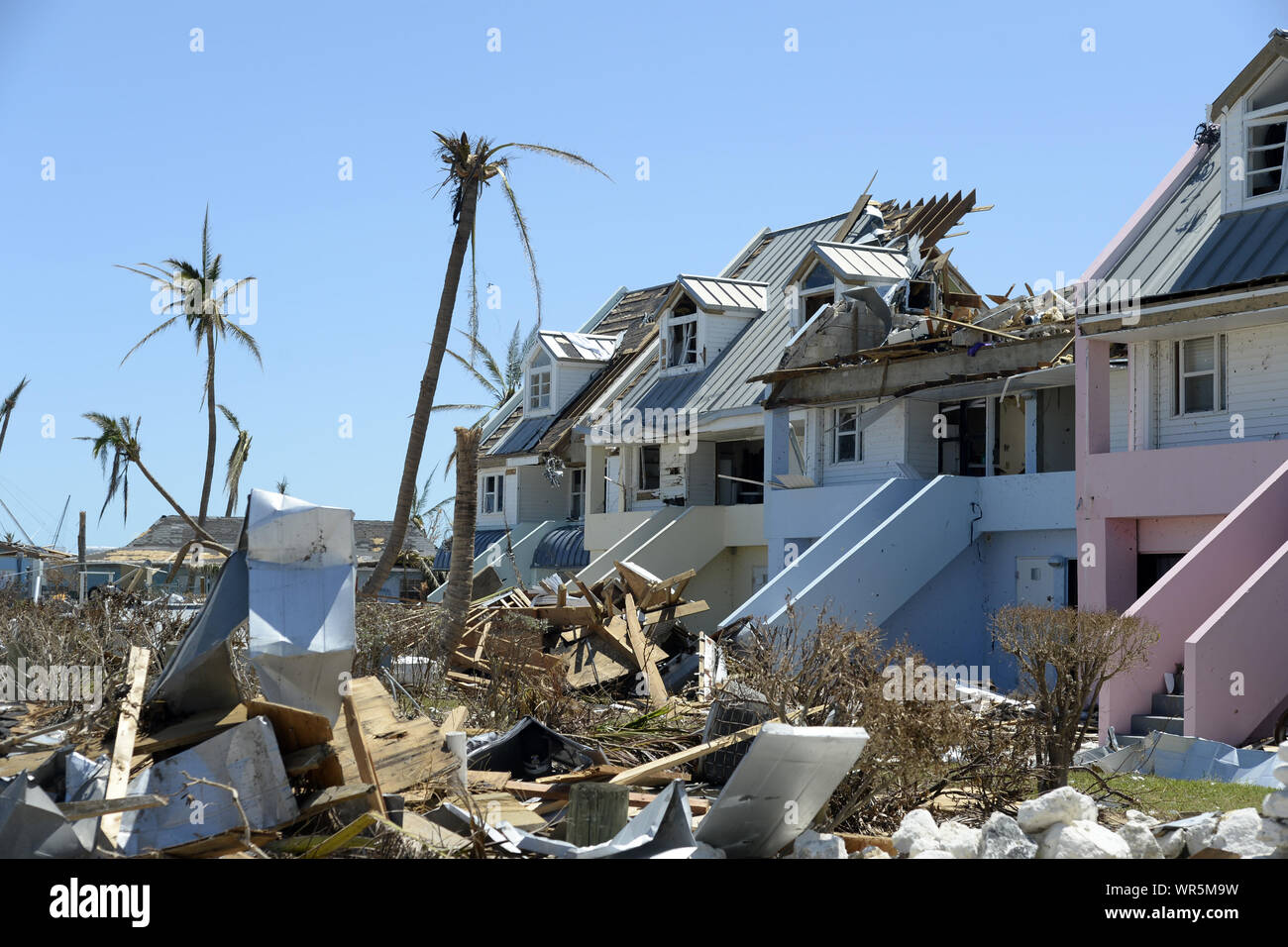 Treasure Cay, The Bahamas. 9th Sep 2019. Damage to homes and property ...
