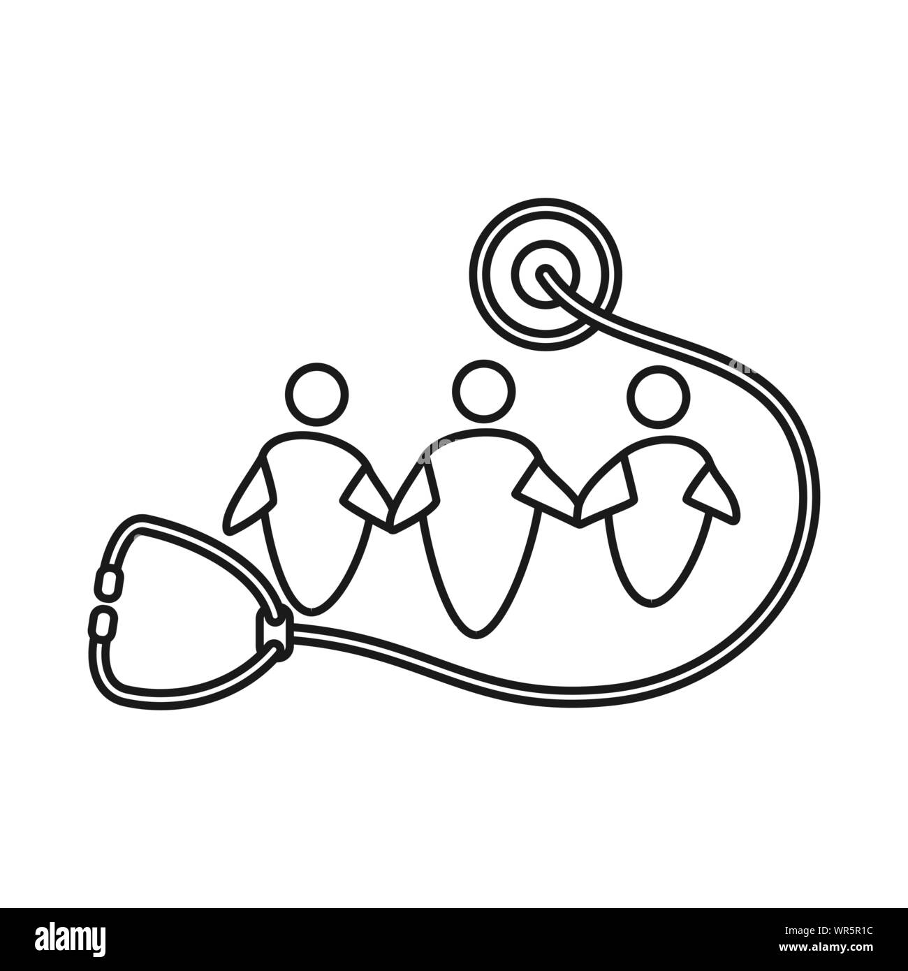 stethoscope health Commitment Teamwork Together Outline Logo Stock Vector Image & Art - Alamy