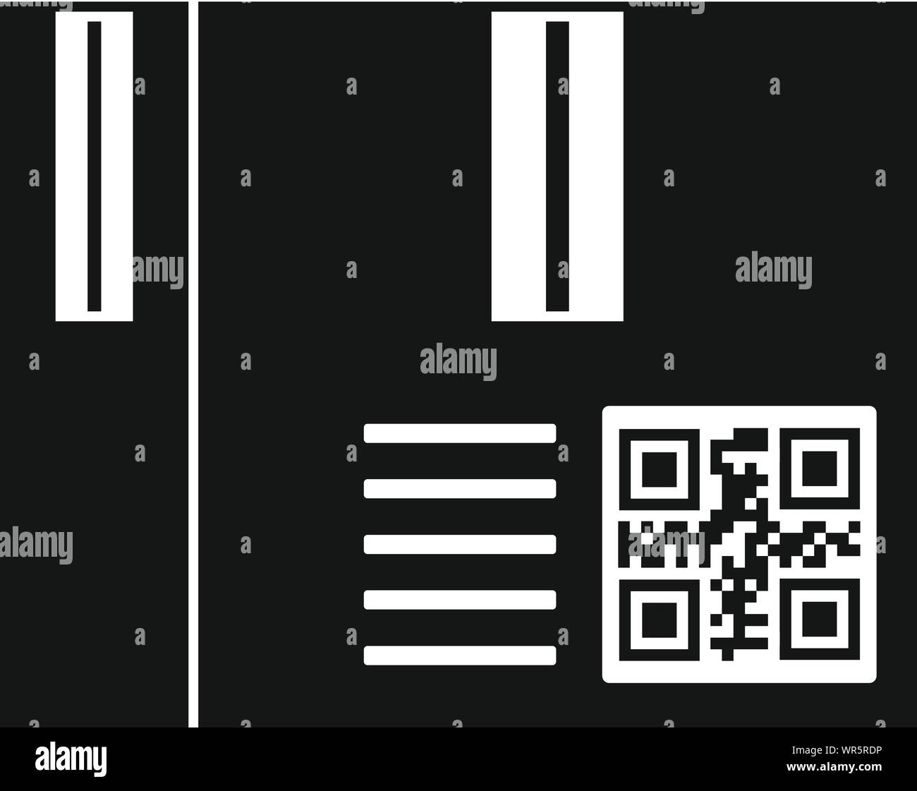 Parcel qr code icon. Simple illustration of parcel qr code vector icon ...