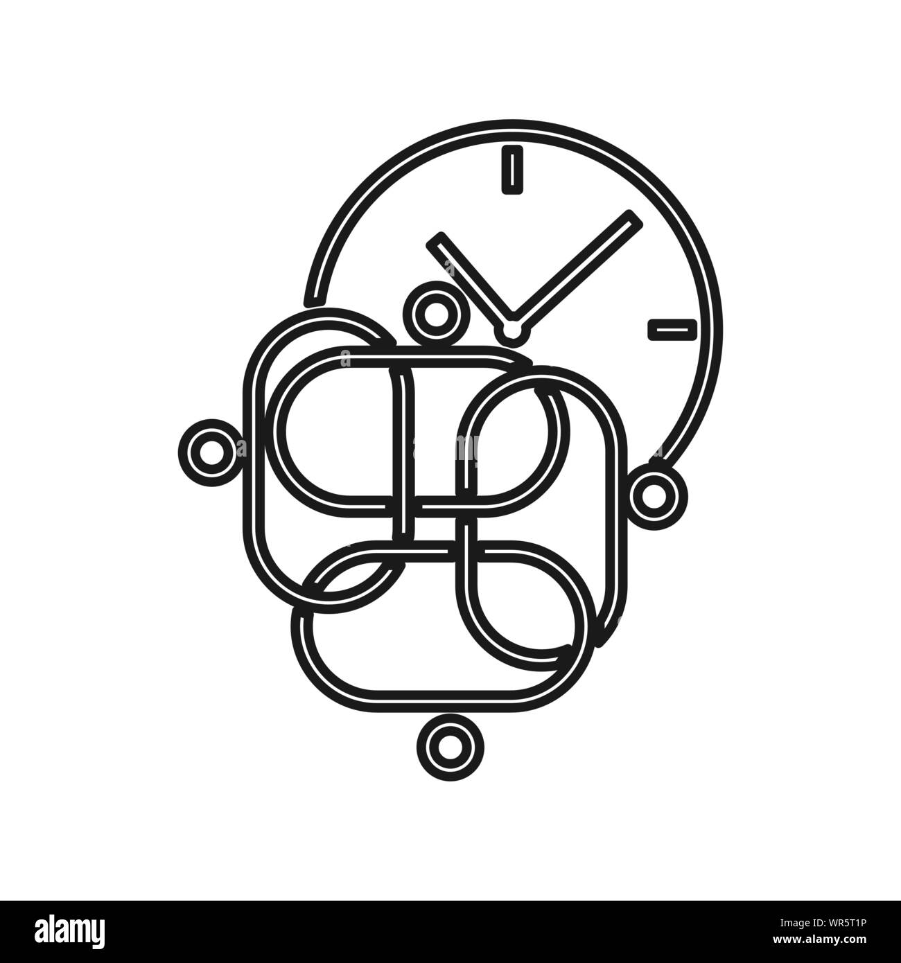 time watch people Commitment Teamwork Together Outline Logo Stock ...