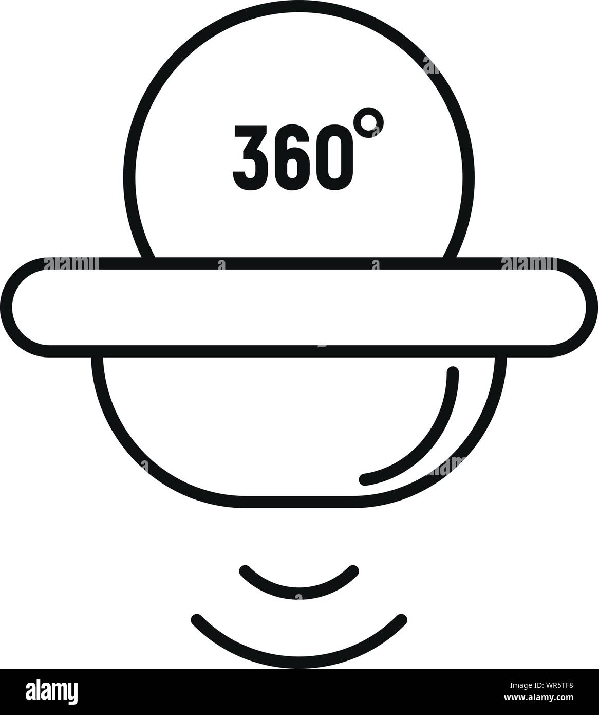 360 motion sensor icon. Outline 360 motion sensor vector icon for web ...