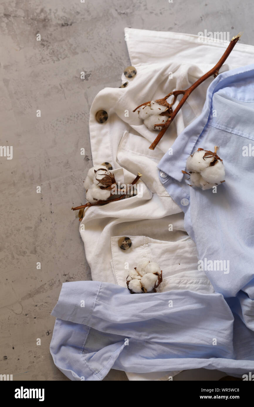 natural organic clothing from with twigs of cotton Stock Photo - Alamy