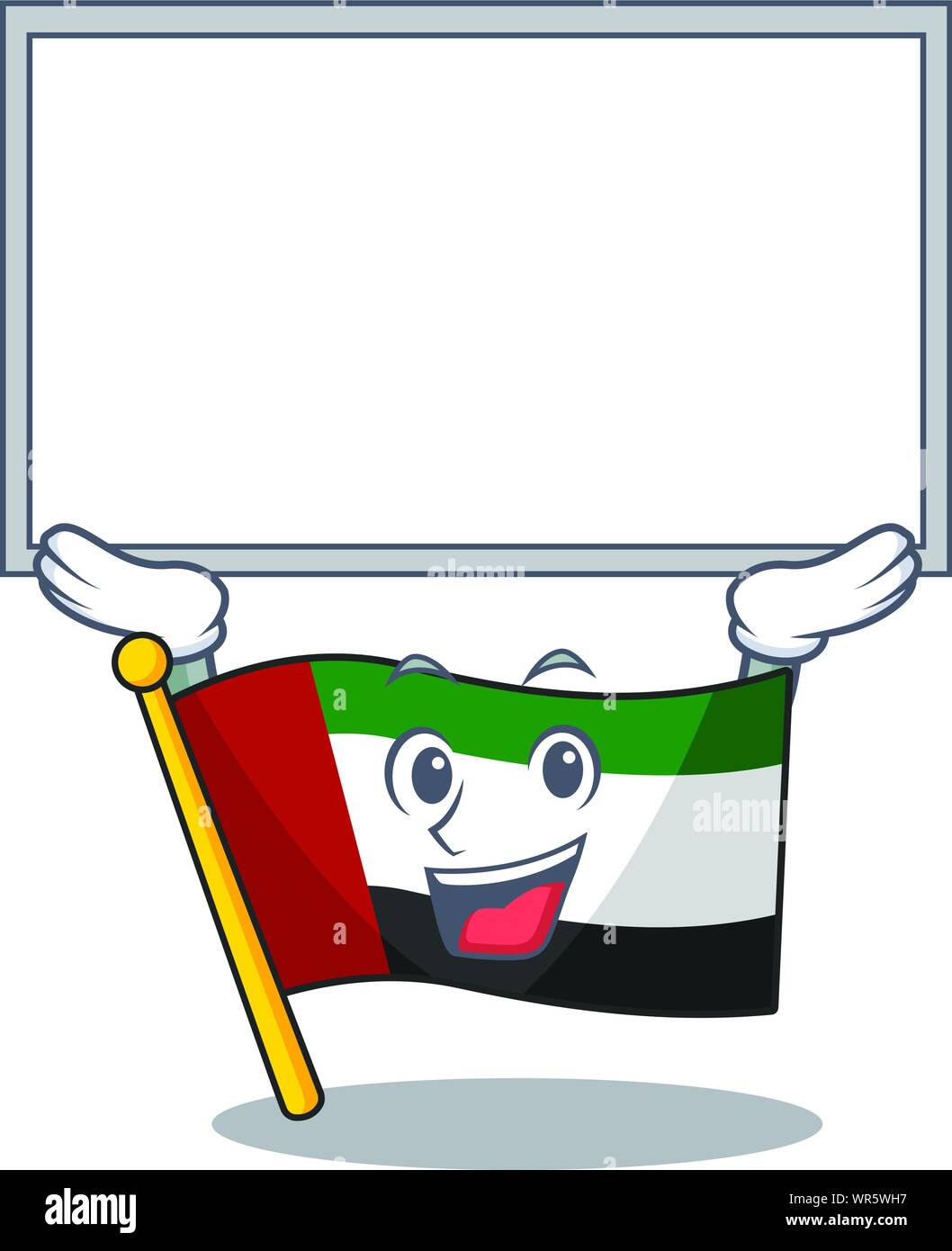 Up board flag united arab emirates shaped cartoon Stock Vector Image ...
