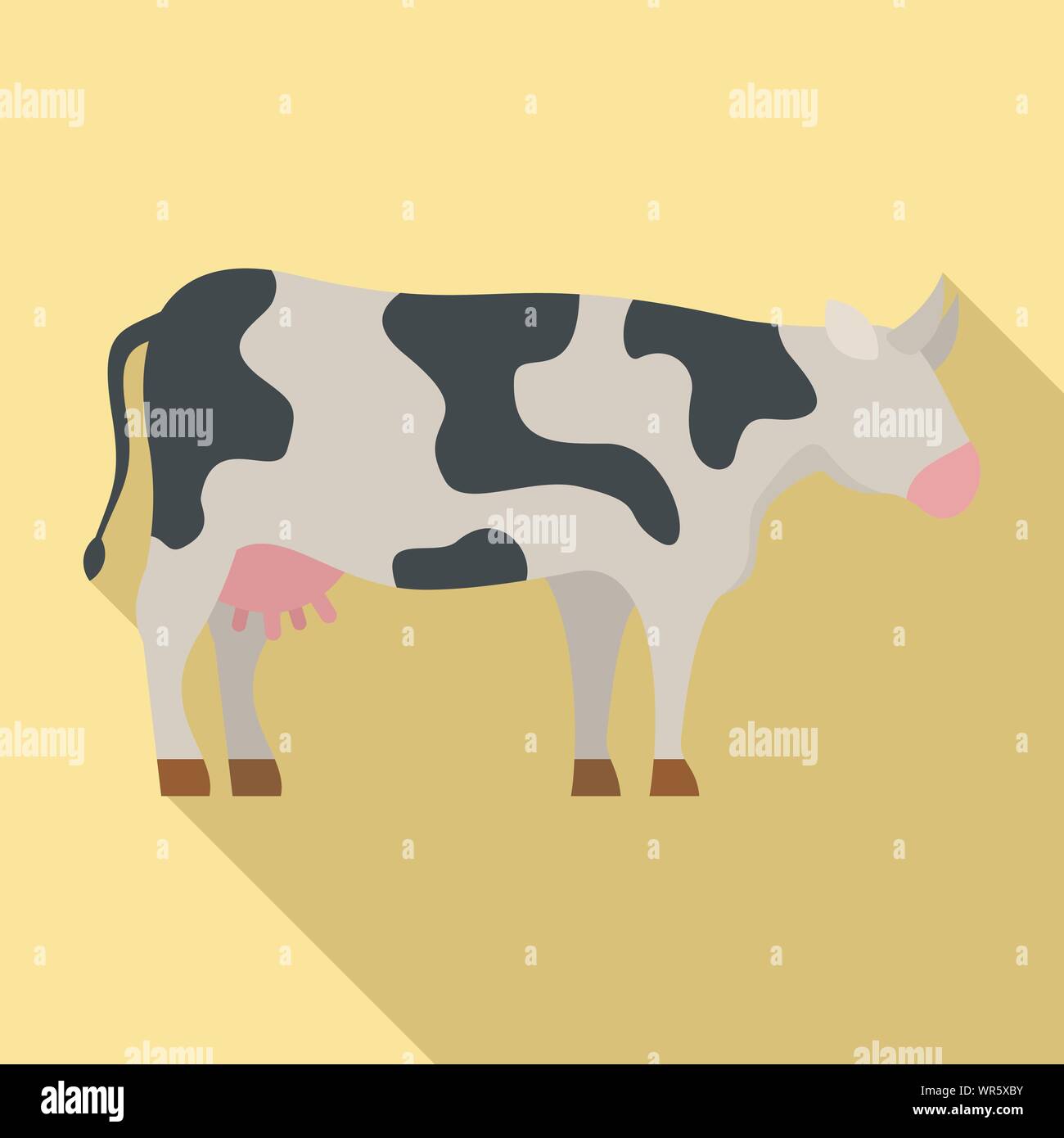 Diary cow icon. Flat illustration of diary cow vector icon for web ...