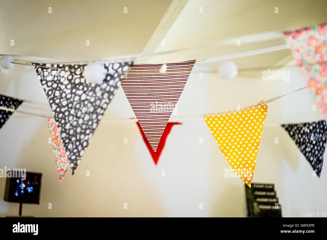 Hanging flags bunting hi-res stock photography and images - Alamy