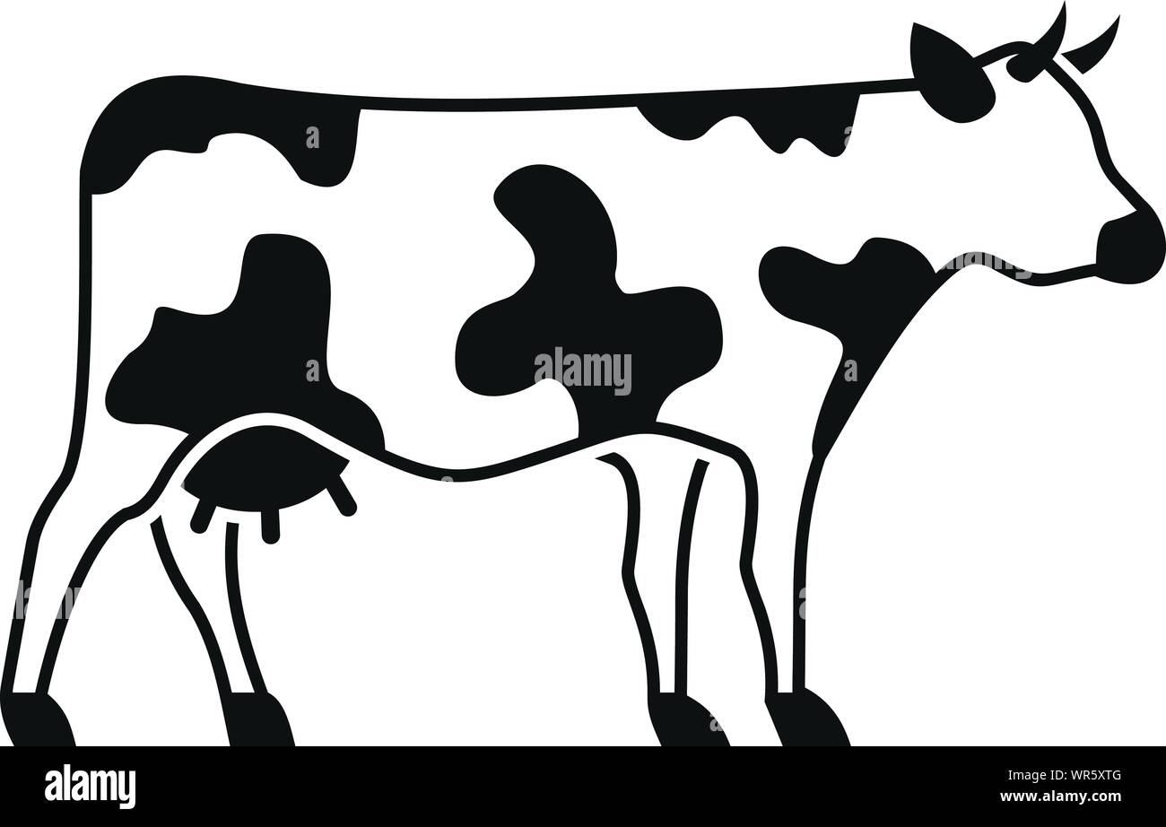 Milk cow icon. Simple illustration of milk cow vector icon for web ...