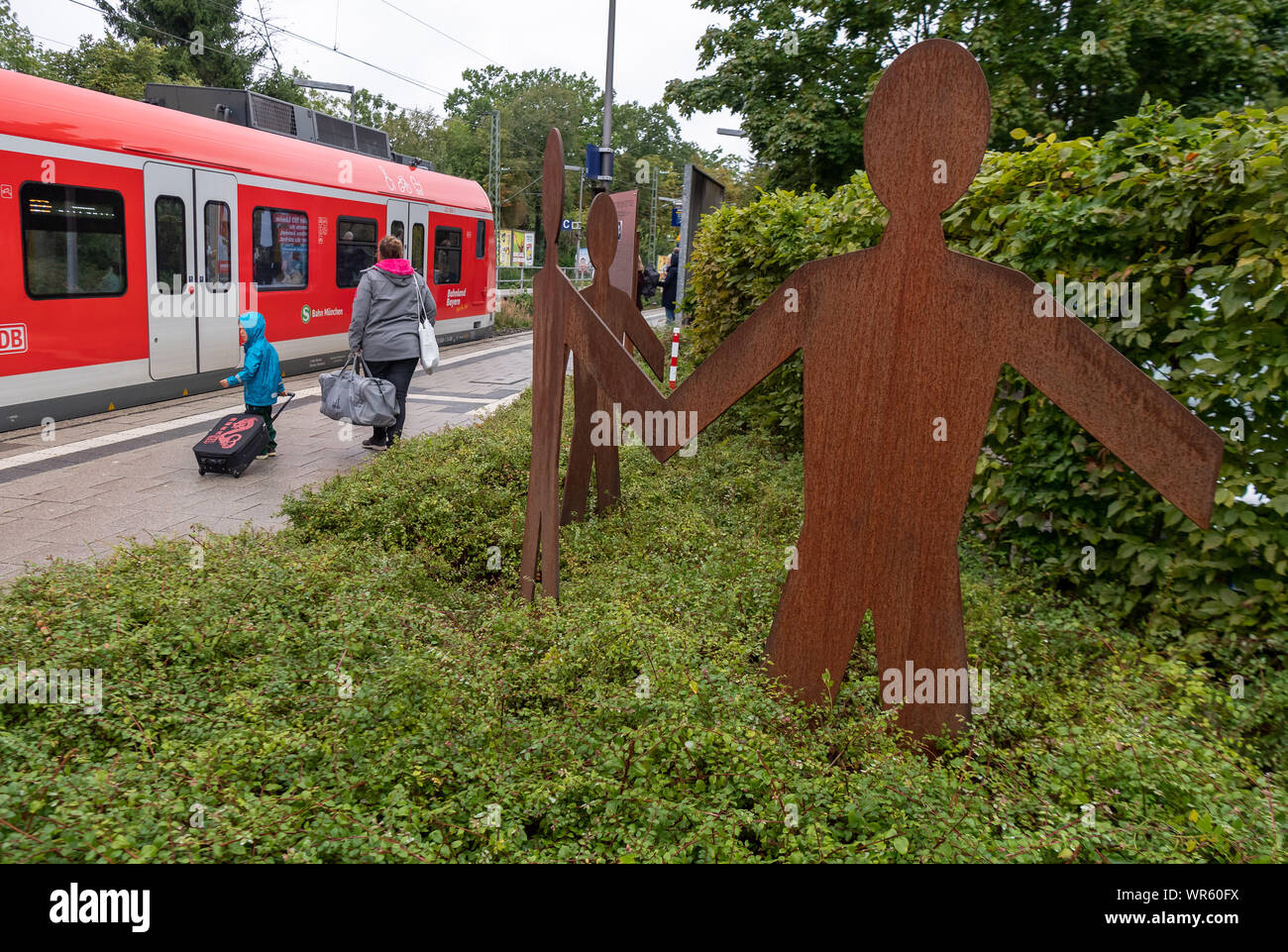 Munich, Germany. 09th Sep, 2019. A monument to Dominik Brunner stands ...