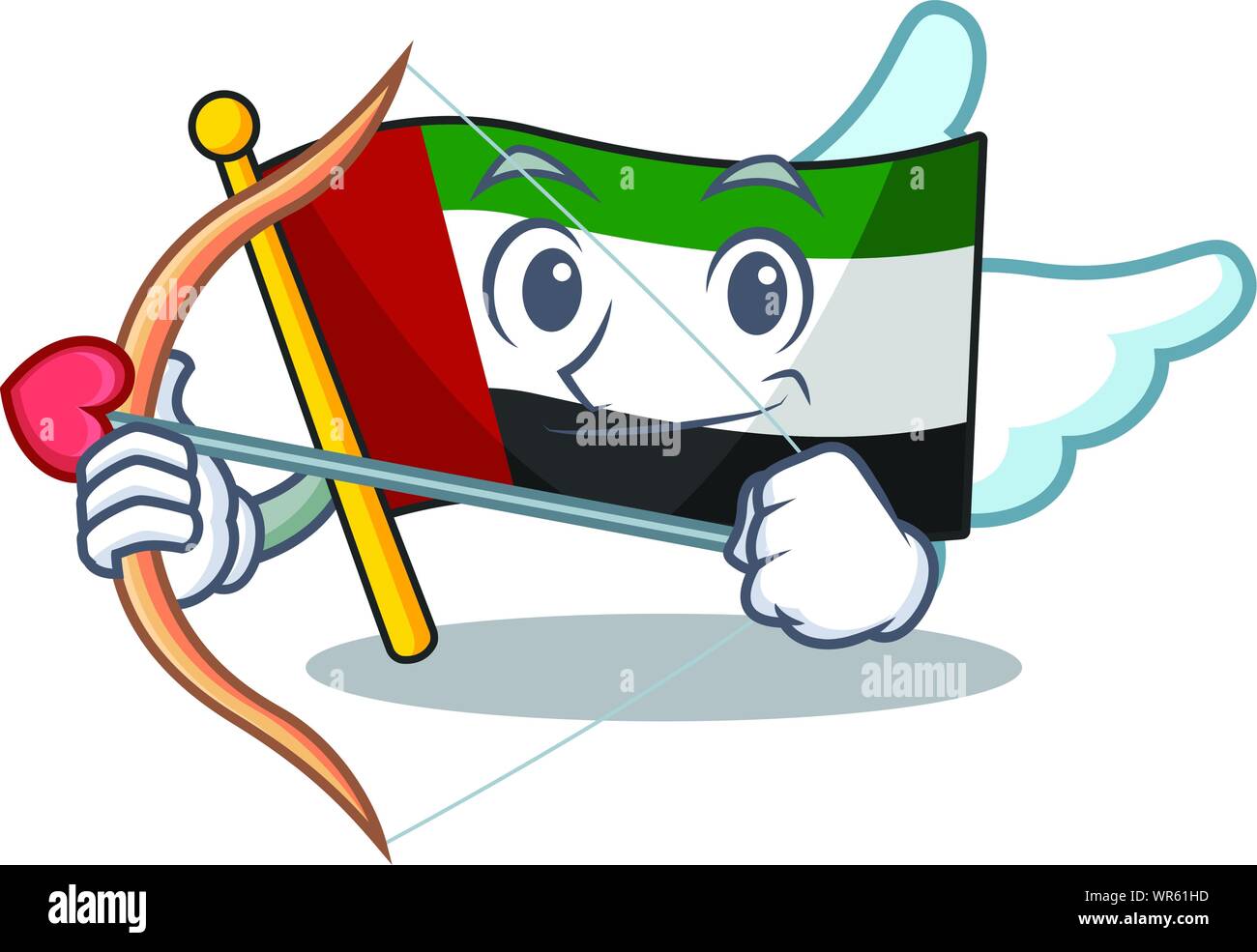 Cupid flag united arab emirates shaped cartoon Stock Vector Image & Art ...