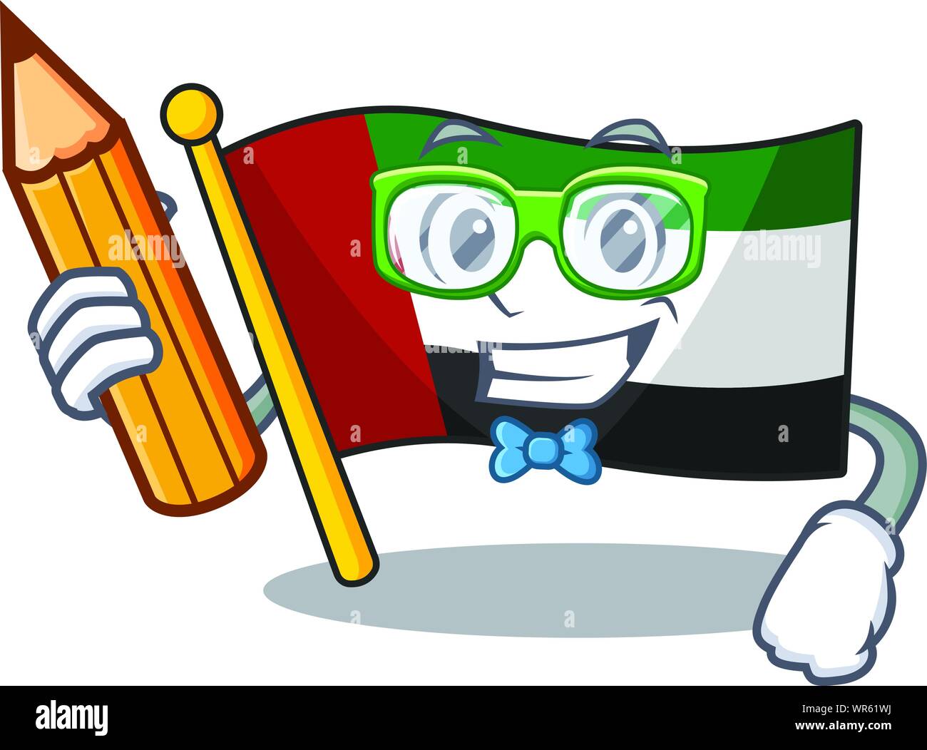 Student flag united arab emirates isolated cartoon Stock Vector Image ...