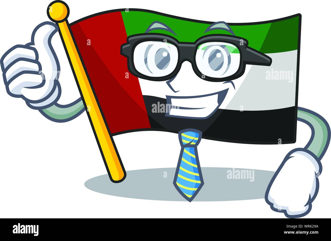 Businessman flag united arab emirates isolated cartoon Stock Vector ...