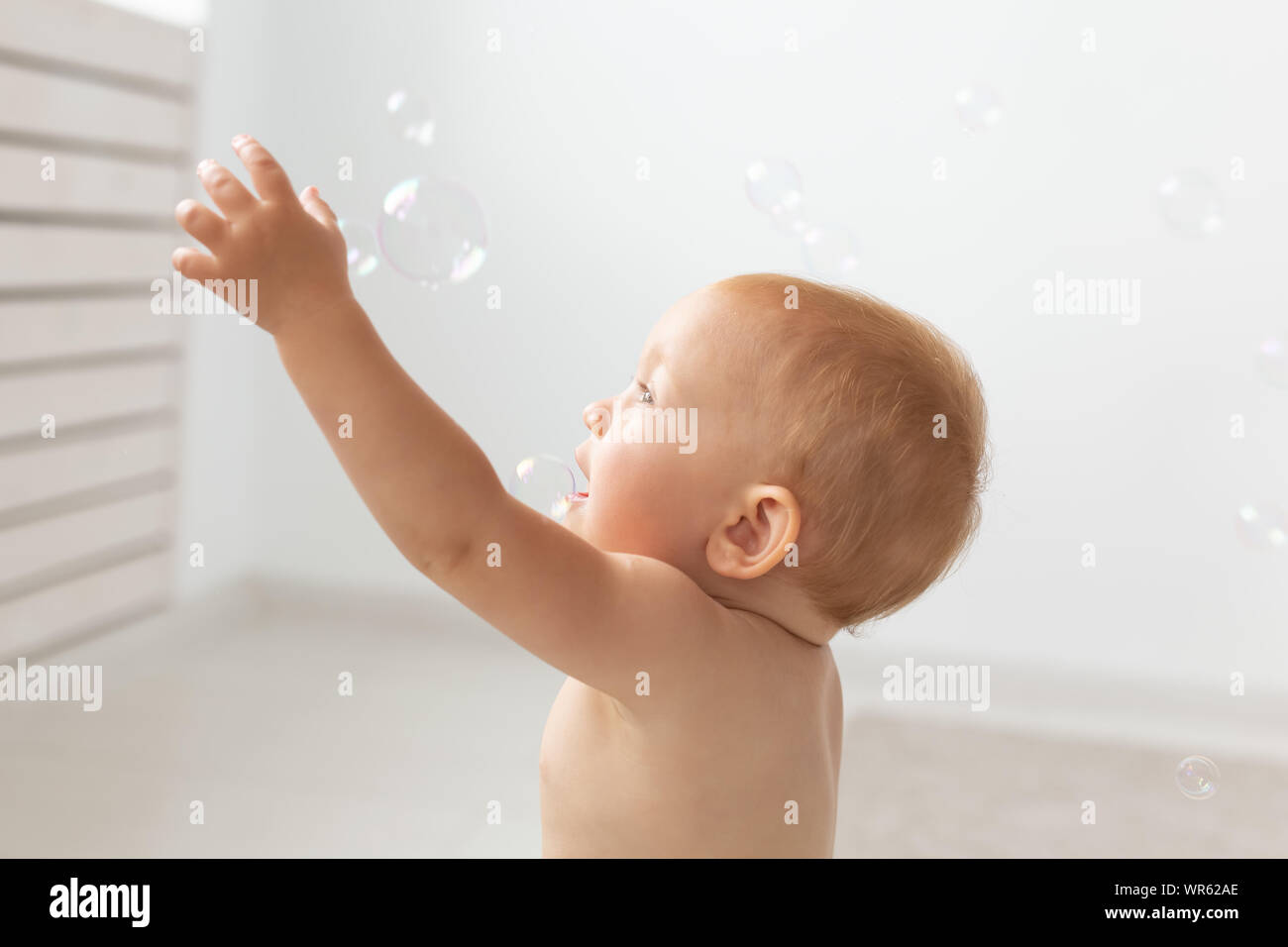 children, people, infancy and age concept - beautiful happy baby at ...